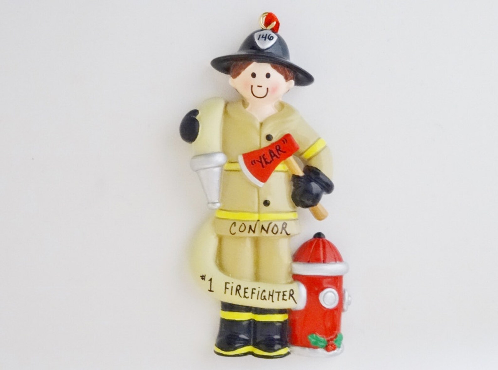 Personalized Fireman Ornament - Personalized Firefighter Christmas ...