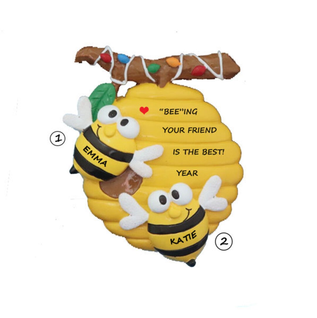 Personalized Bee Friends Best Friends Ornament - Personalized Bee-ing ...