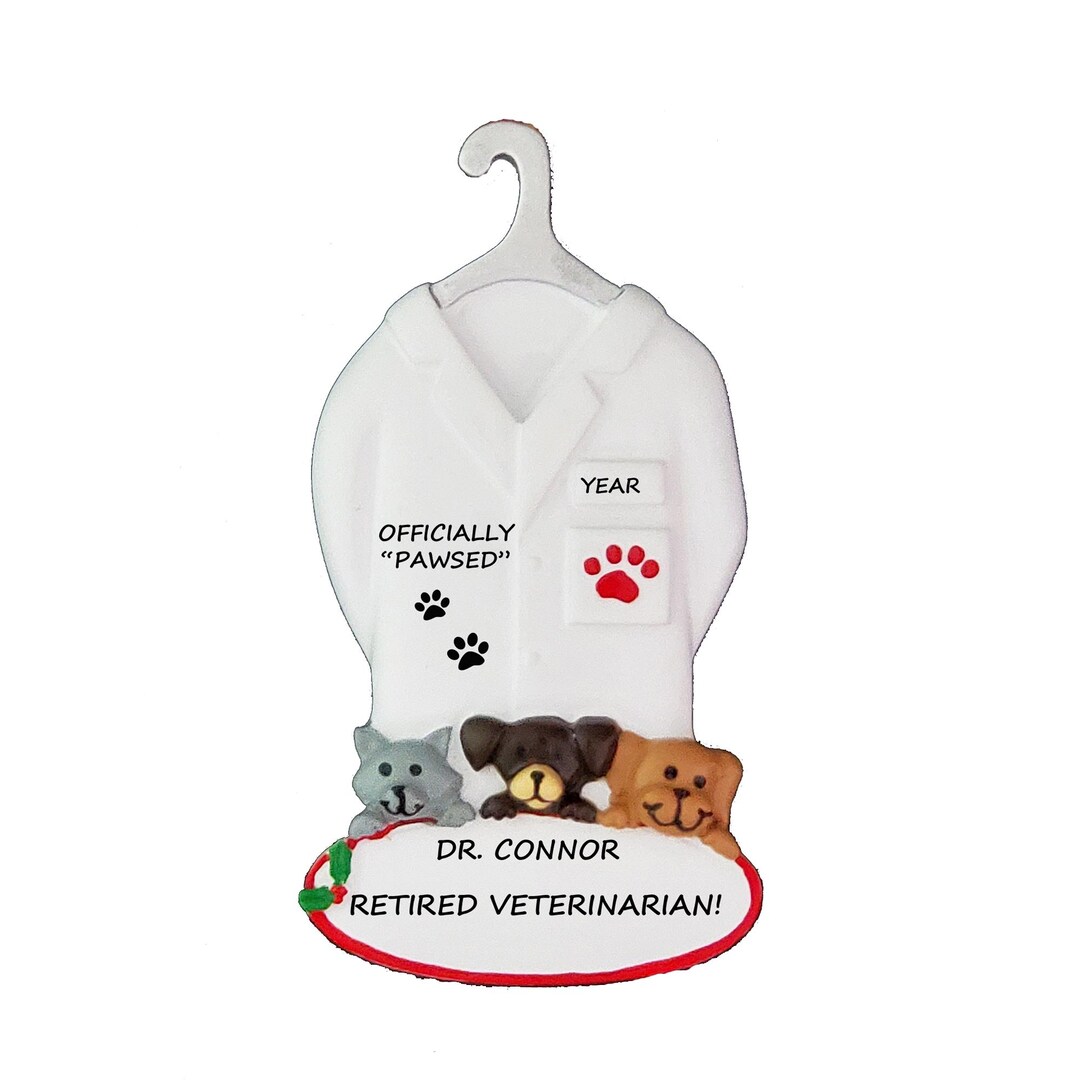 Best Veterinarian Retirement Personalized Christmas Ornament ...