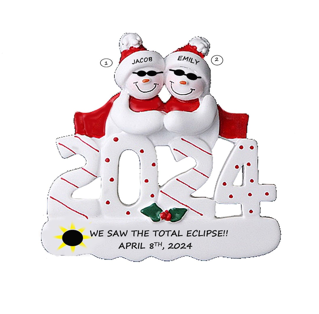 Total Solar Eclipse 2024 Ornament, Solar Eclipse Party, Eclipse 2024 ...
