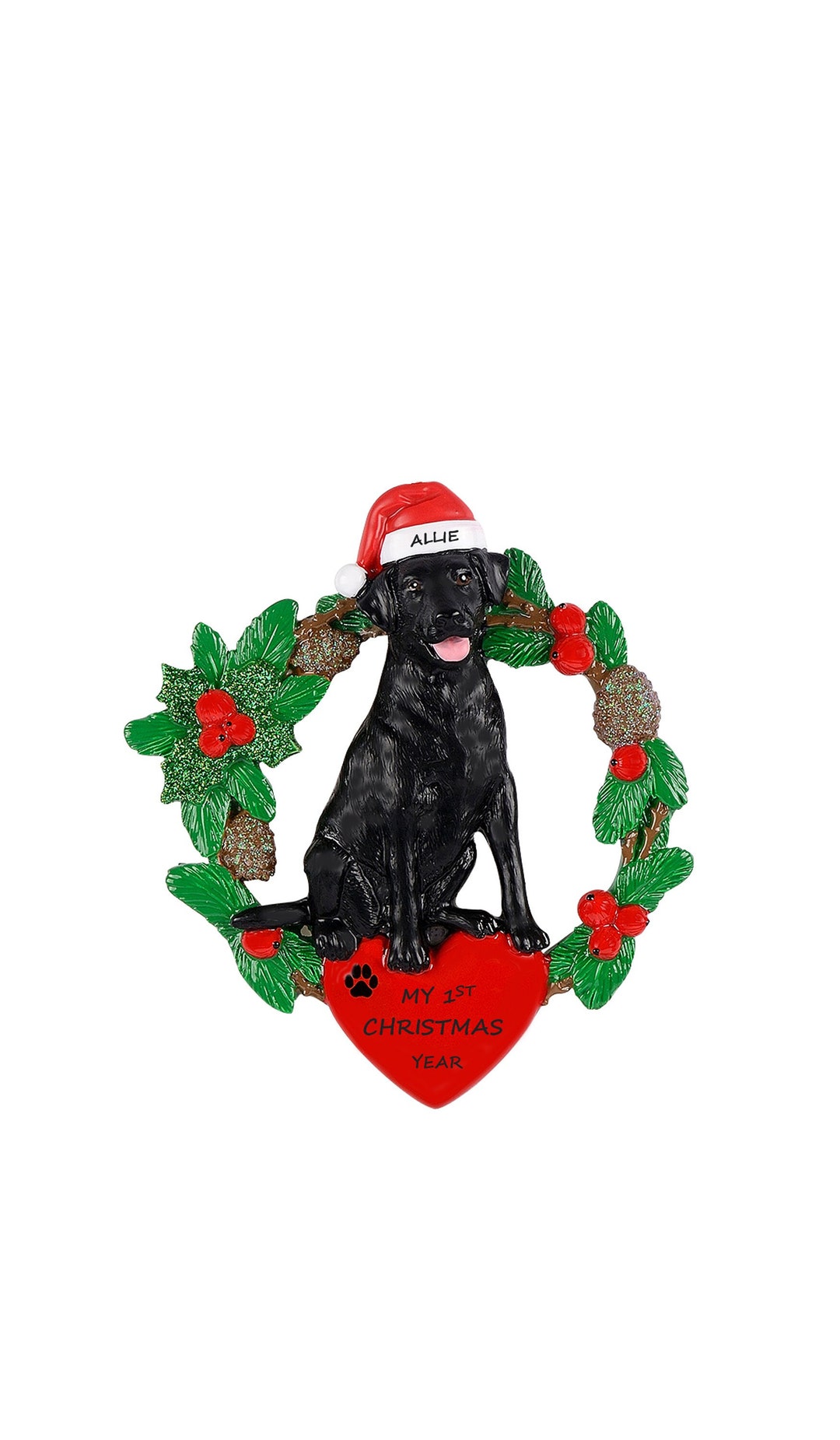 Black Lab First Christmas Dog Personalized Christmas Ornament - Love My ...