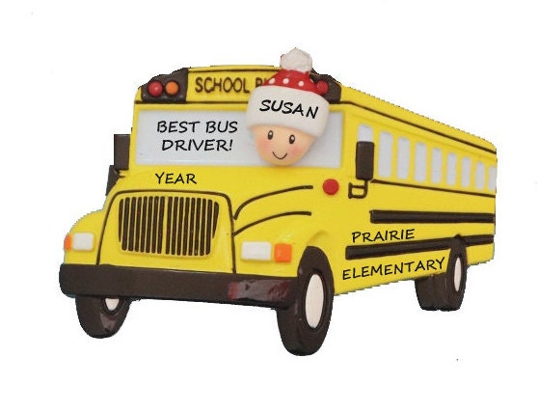 Bus Driver Personalized Ornament - Best School Bus Driver Christmas ...