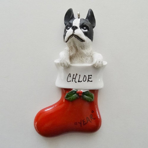 Boston Terrier Dog Ornament dog Christmas Dog Sympathy Dog - Etsy
