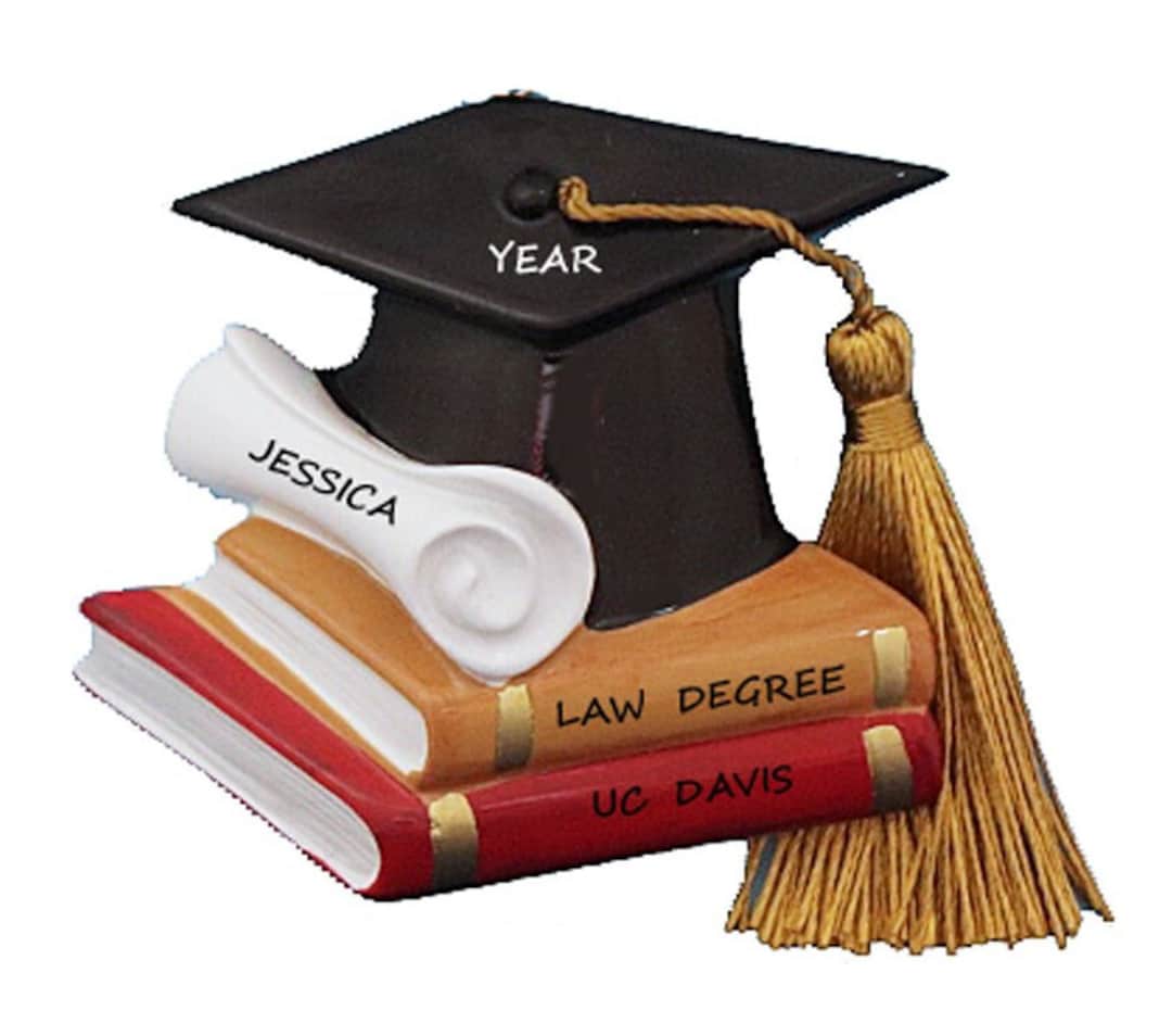 Graduation Cap Personalized Ornament With Books - Personalized ...