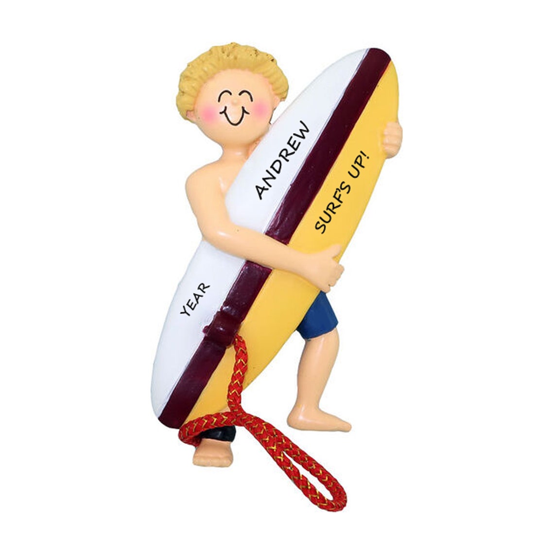 Surfer Male or Female Personalized Christmas Ornament - Personalized ...