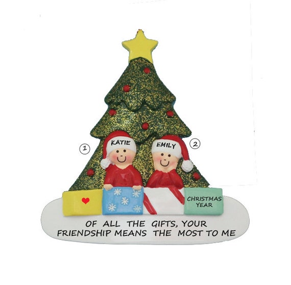 Best Friends Personalized Ornament Friendship Best Gift of | Etsy
