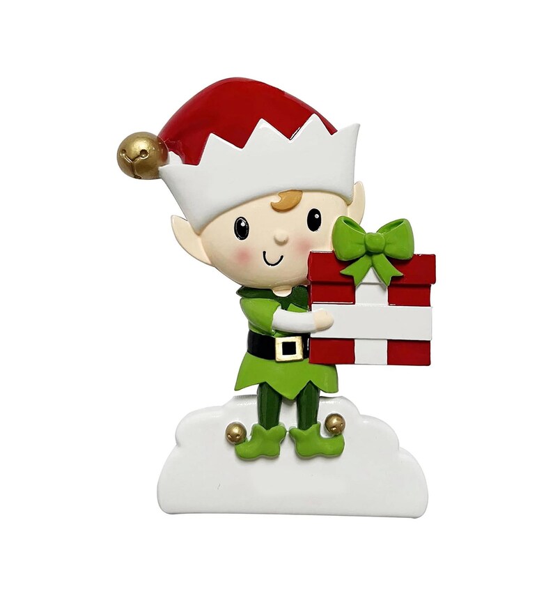 Boy Elf Christmas Personalized Ornament - Boy Holiday Elf Personalized ...
