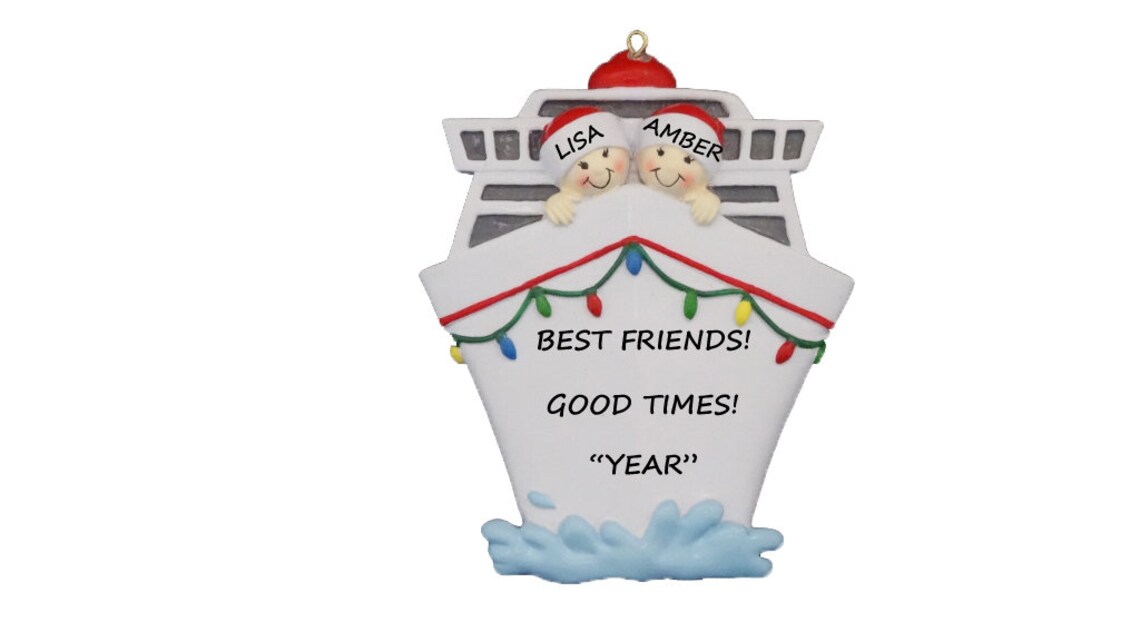 Best Friends Cruise Ship Vacation Personalized Ornament - Etsy