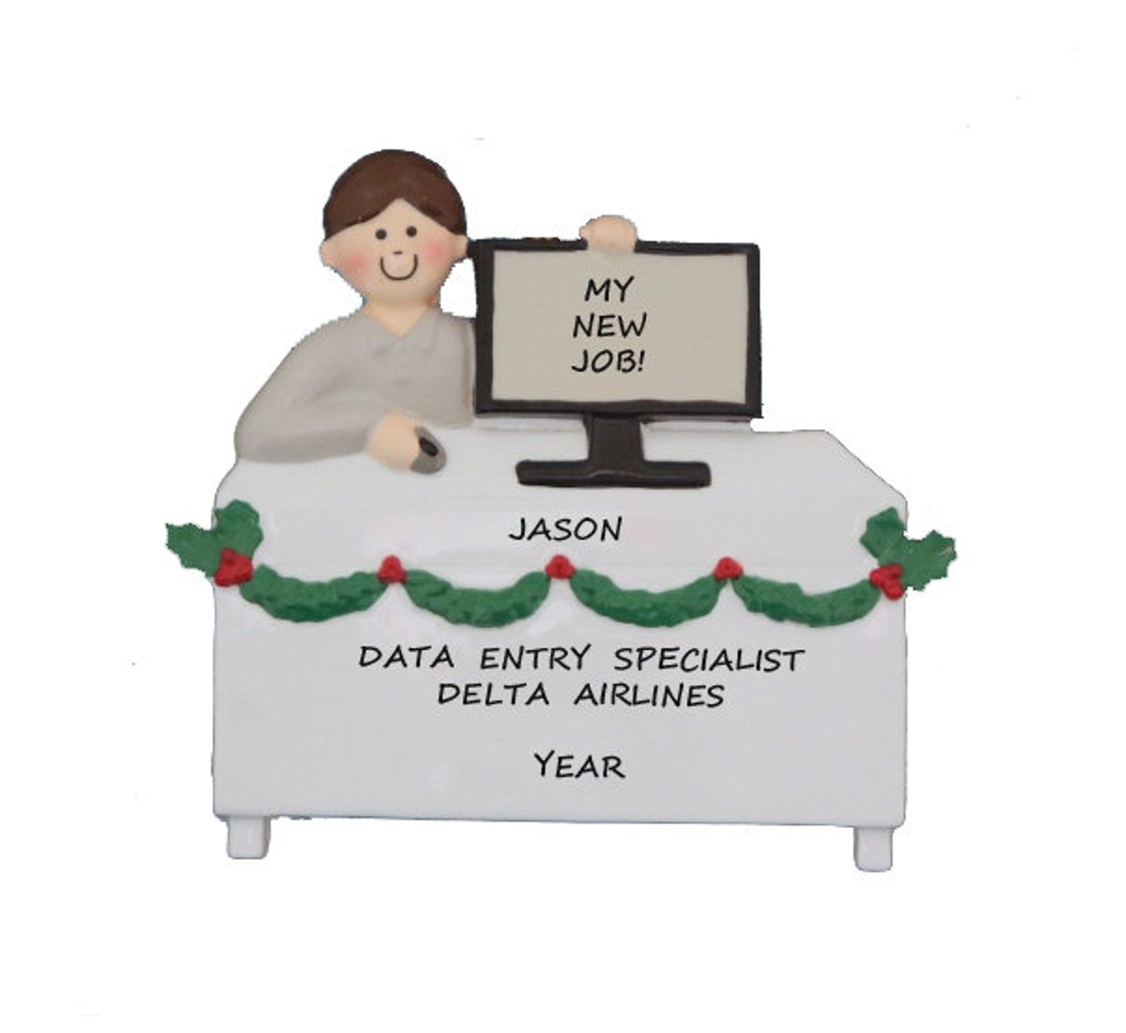 New Job Male or Female Laptop Computer Desk Personalized Christmas ...