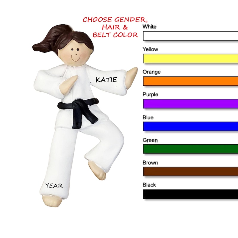 Girl Karate Ornament Svg - Etsy