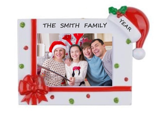 Personalized Christmas Ornament Family Photo Frame Picture - Etsy