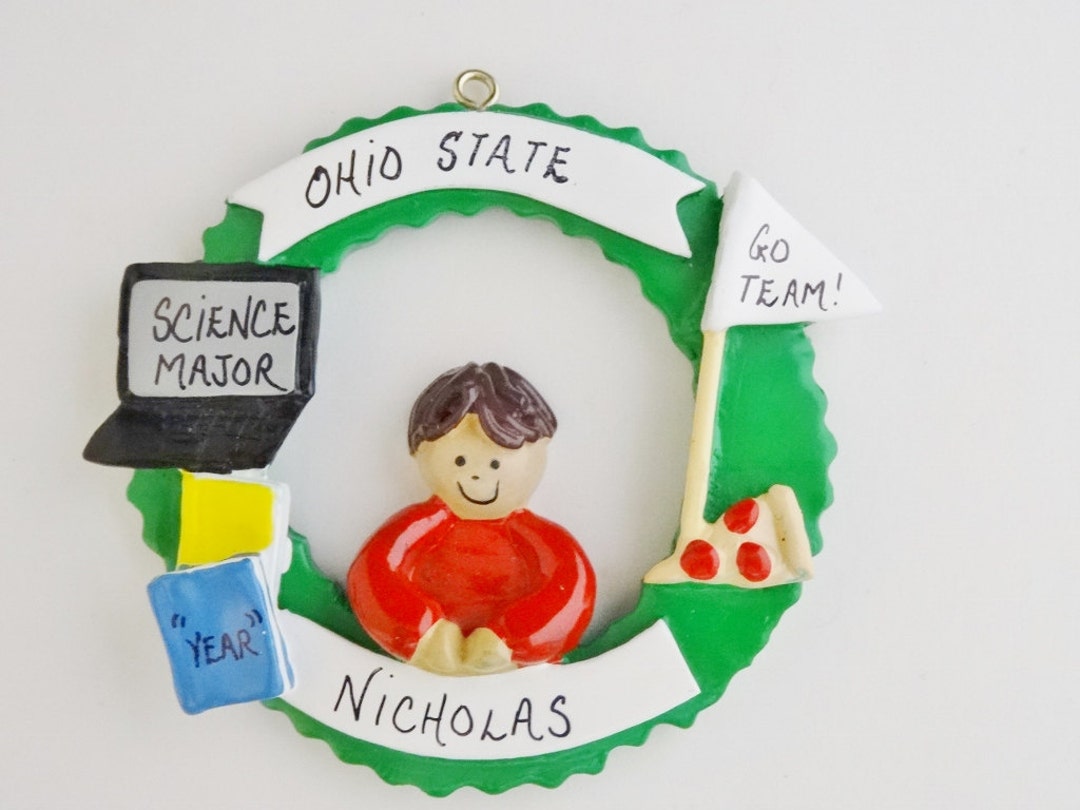 Attending College Personalized Christmas Ornament - Student Ornament ...