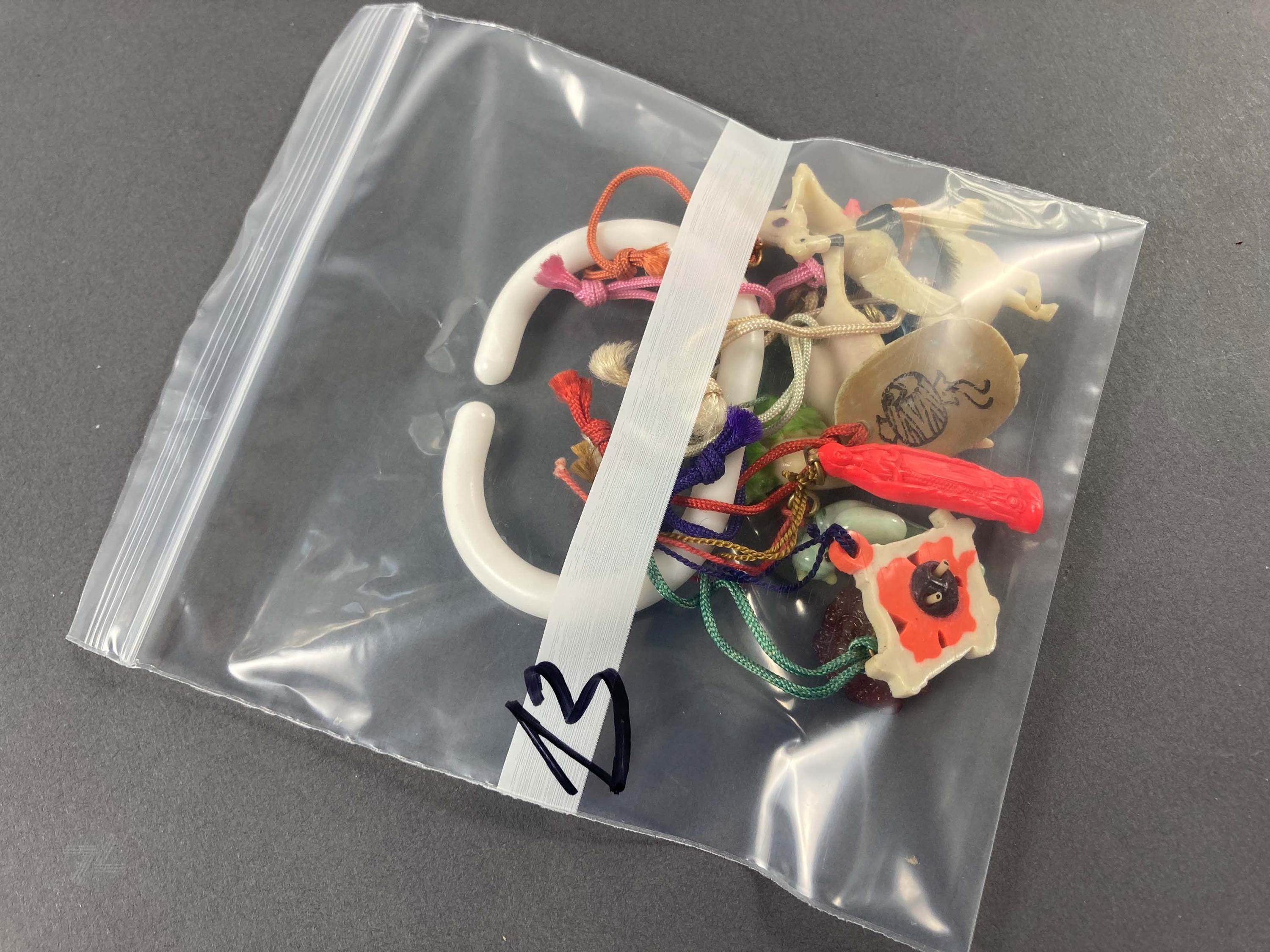 Vintage Celluloid & Glass Charms Japanese Pop Out Eyes Kobe Cracker ...