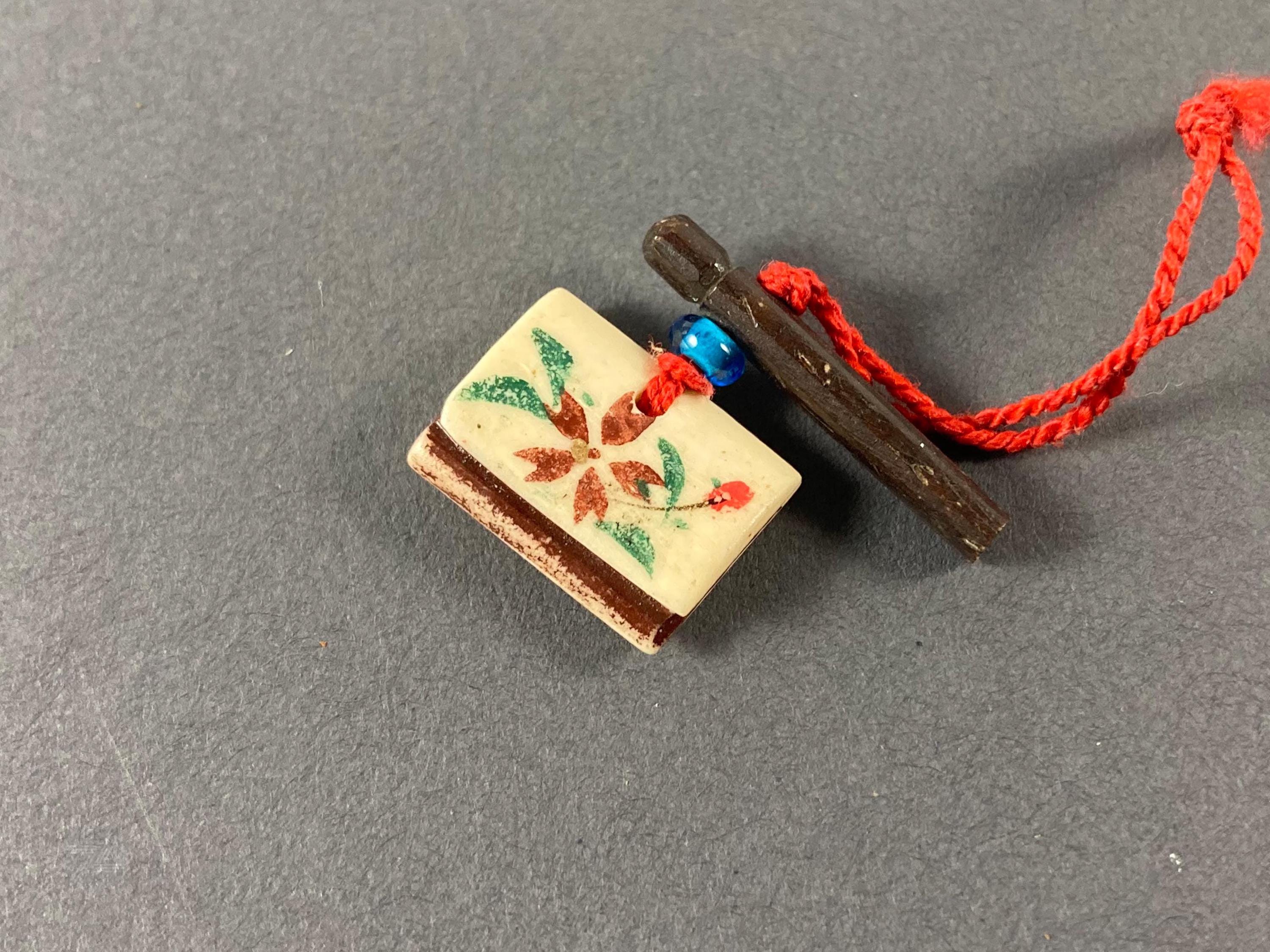Vintage Celluloid & Glass Charms Japanese Pop Out Eyes Kobe Cracker ...