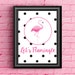 Let's Flamingle Printable Pink Flamingo Party Print Home Decor Trendy ...