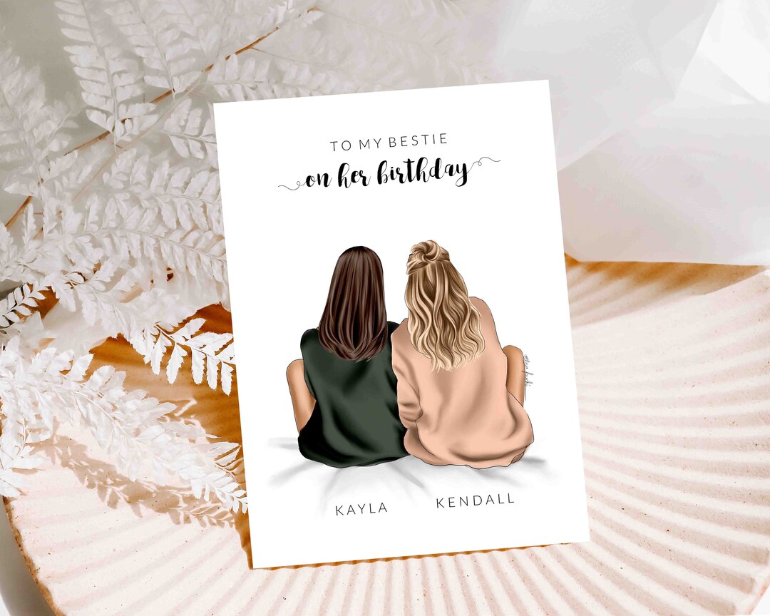 Birthday for Bestie Card / Card for Friend Birthday Card Happy Birthday ...