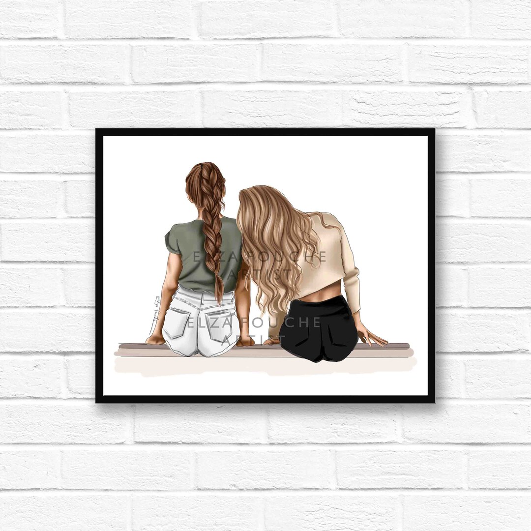 Lean on Me SEMI CUSTOMISABLE See Photos / Best Friend Print - Etsy ...