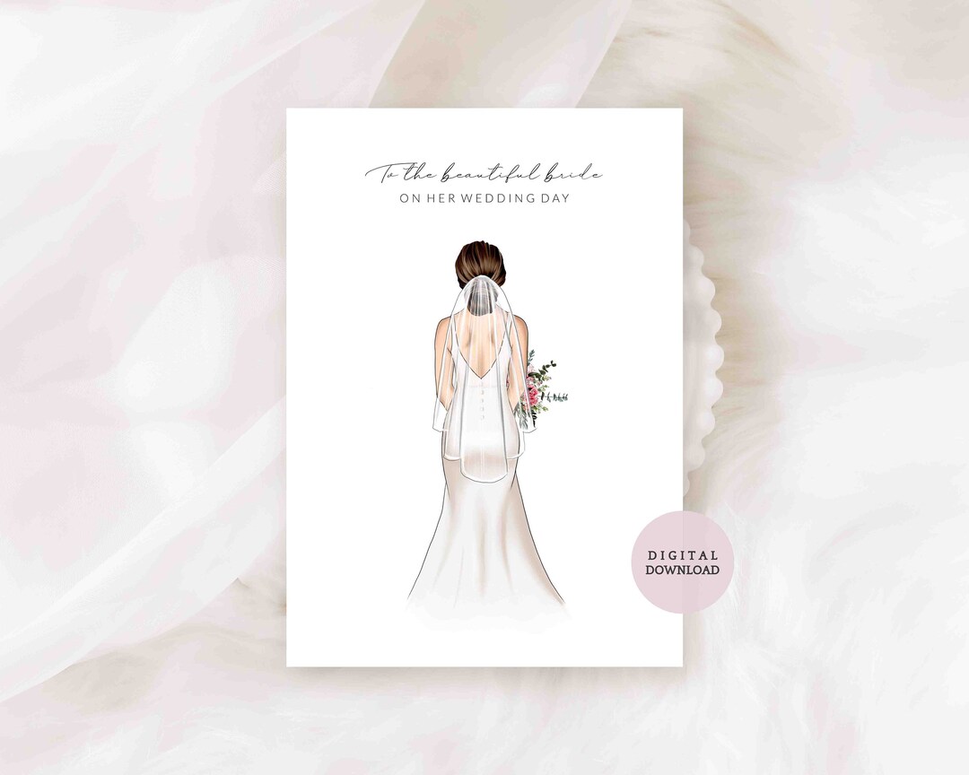 DIGITAL PRINTABLE / to the Bride Personalised Card - Bride Card ...