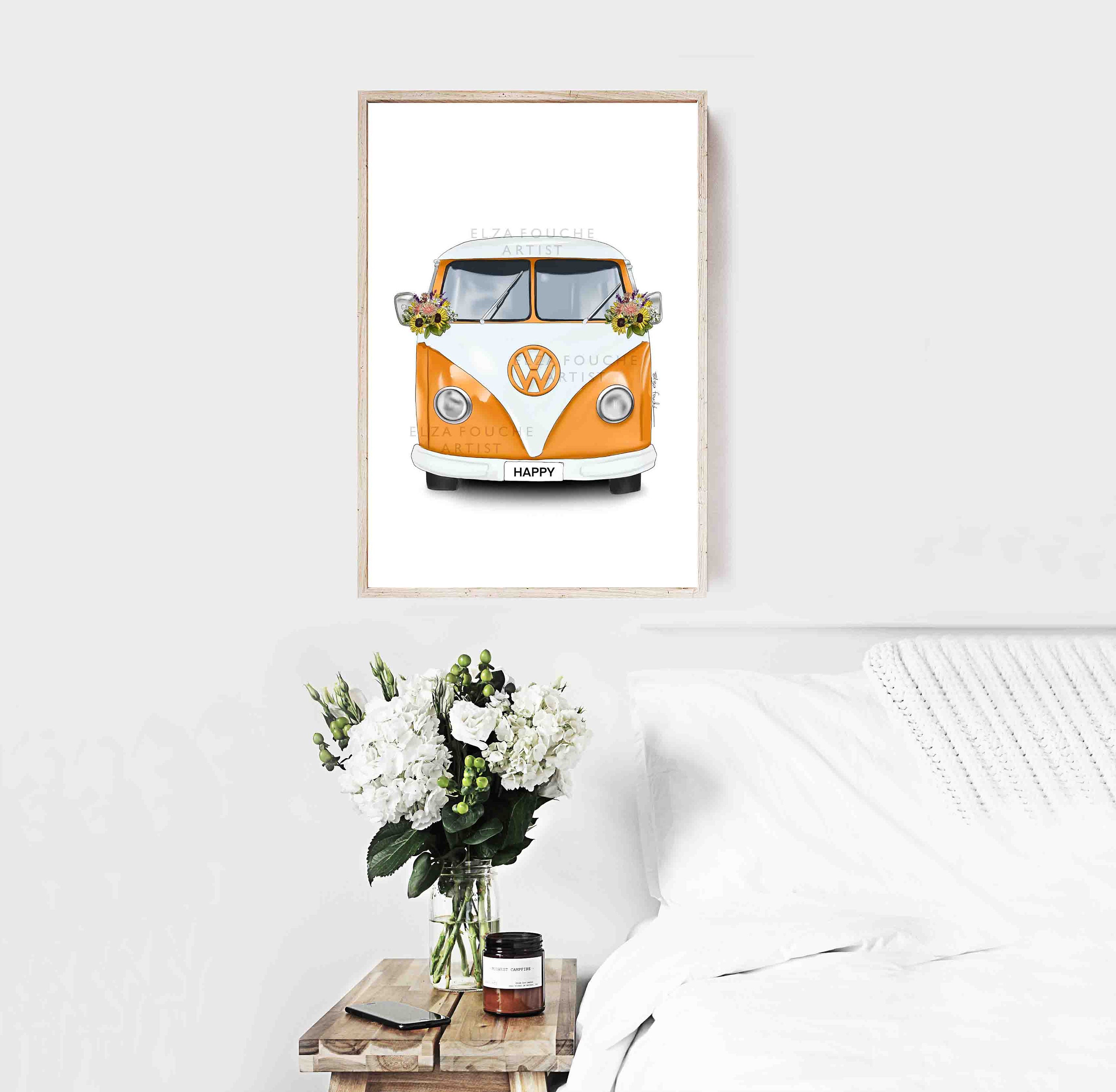 Happy Combi / Combi Print Combi Art Summer Art Pink | Etsy