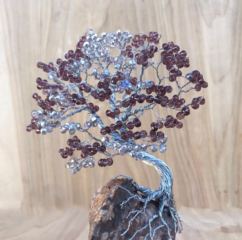 Mini Wire Bead Tree, Art Home Decor Wire Sculpture, Fairy Garden Tree ...