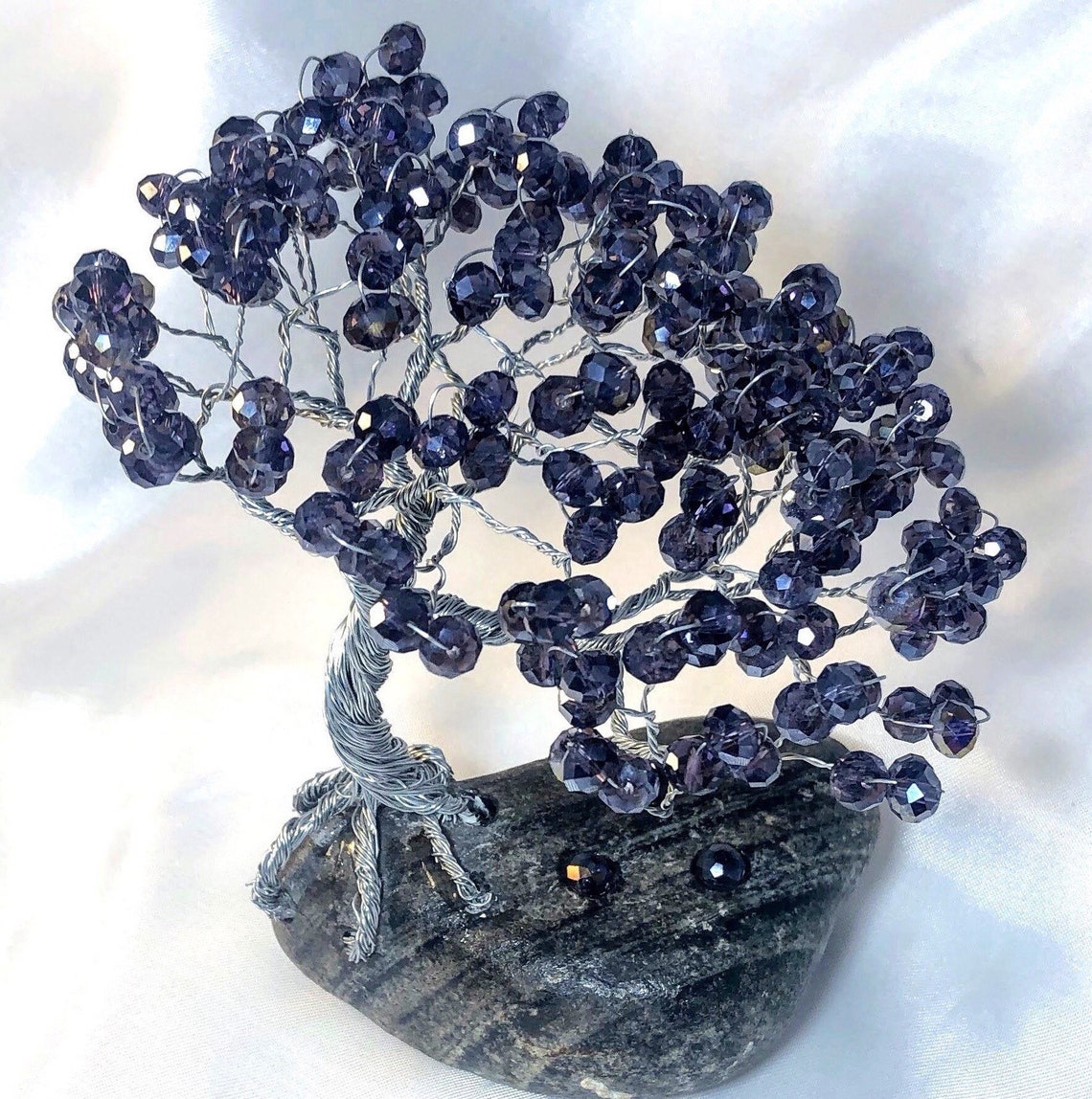 Wire Bead Tree, Art Home Decor Wire Sculpture, Fairy/zen Garden Tree - Etsy