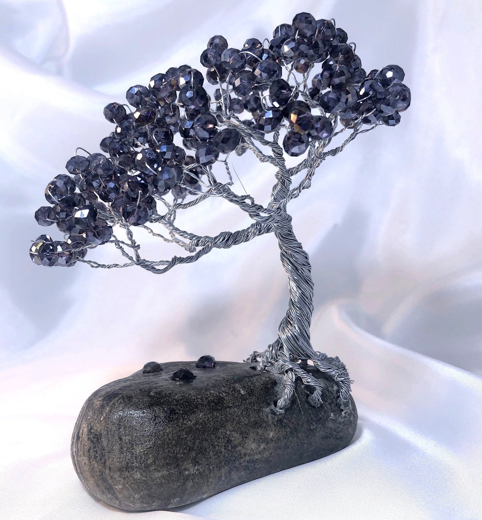 Wire Bead Tree, Art Home Decor Wire Sculpture, Fairy/zen Garden Tree - Etsy