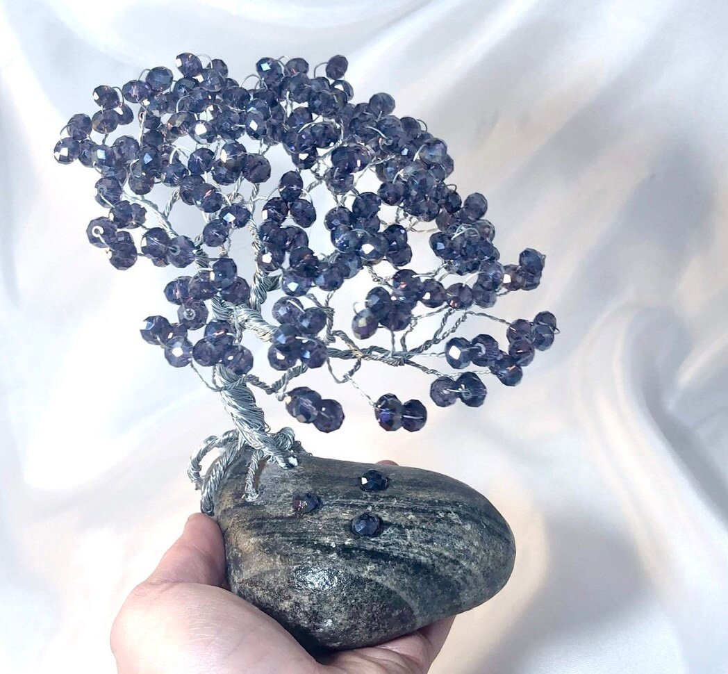 Wire Bead Tree, Art Home Decor Wire Sculpture, Fairy/zen Garden Tree - Etsy