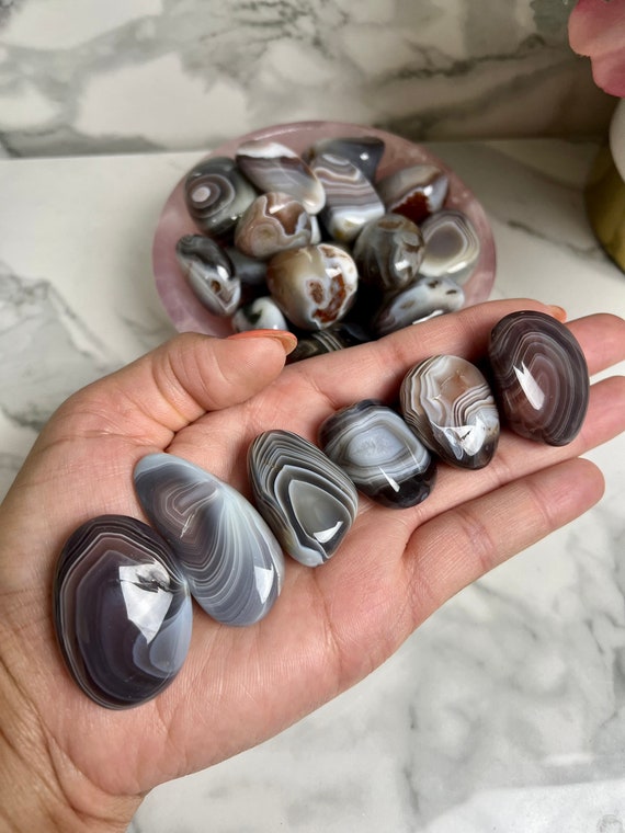 Banded Agate Tumble Setof Two - Etsy