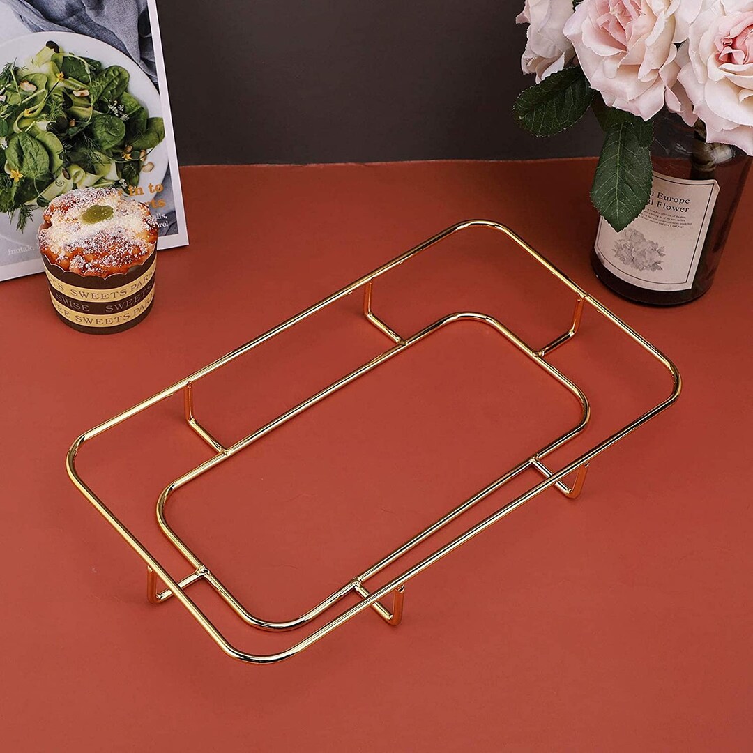 Rectangle Tray High Quality Gold Frame 12.5x7.25inch - Etsy