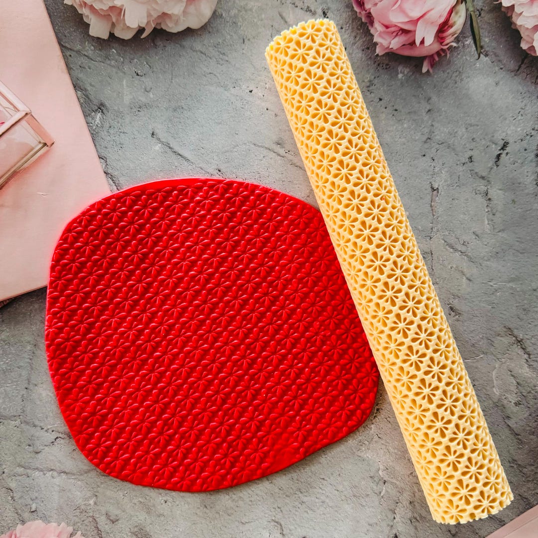 Calico Flower Pattern Texture Roller 9inch for Clay Jewelry Making by ...