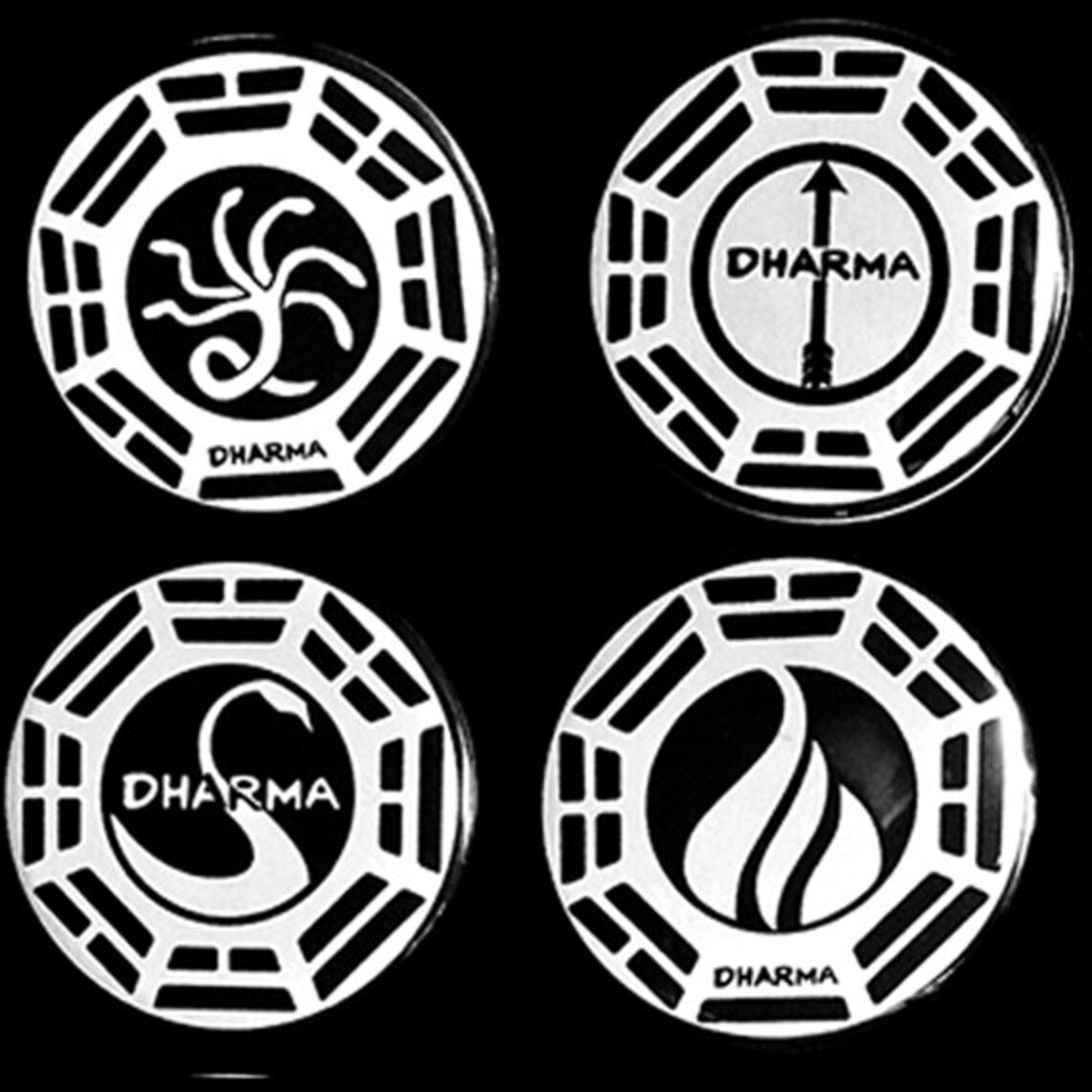 Lost Dharma Initiative Set of Buttons, Magnets, or Keychains - Etsy