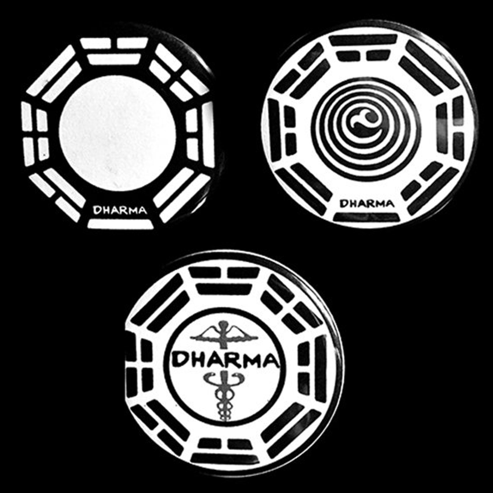 Lost Dharma Initiative Set of Buttons, Magnets, or Keychains - Etsy