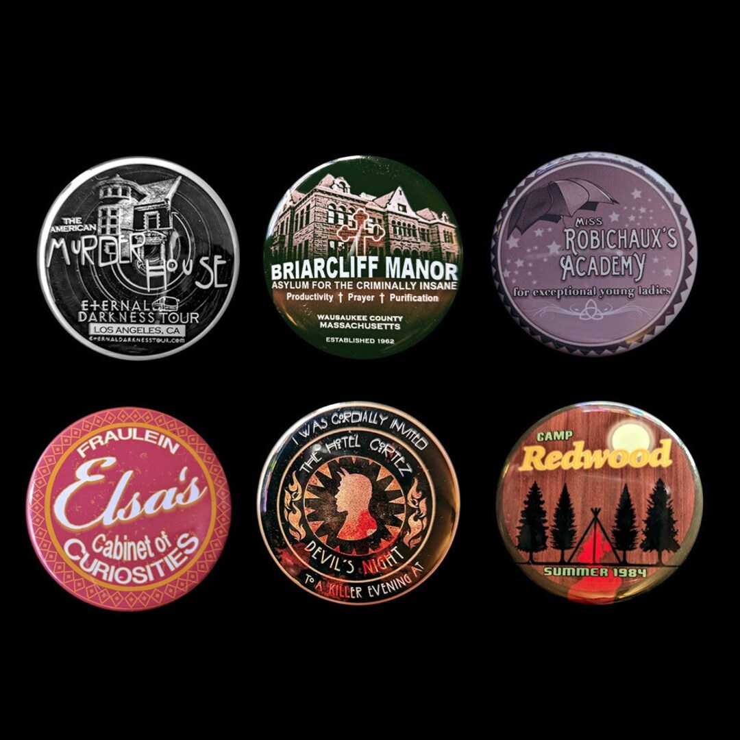 America's Horror Stories Set of Pinback Buttons, Magnets, or Keychains ...