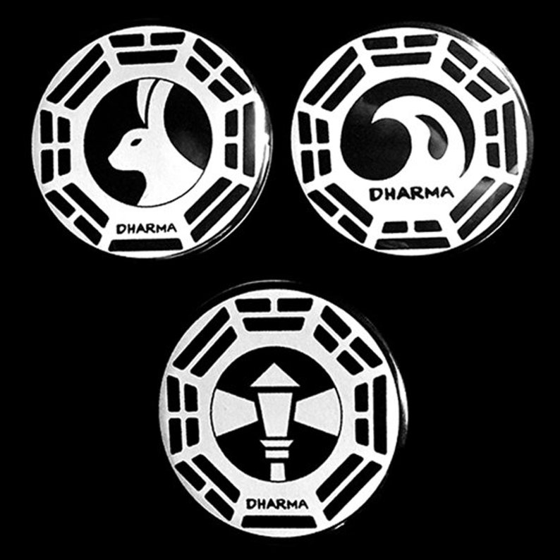 Lost Dharma Initiative Set of Buttons, Magnets, or Keychains - Etsy