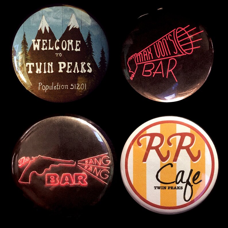 Twin Peaks Set of Buttons, Magnets, or Keychains - Etsy