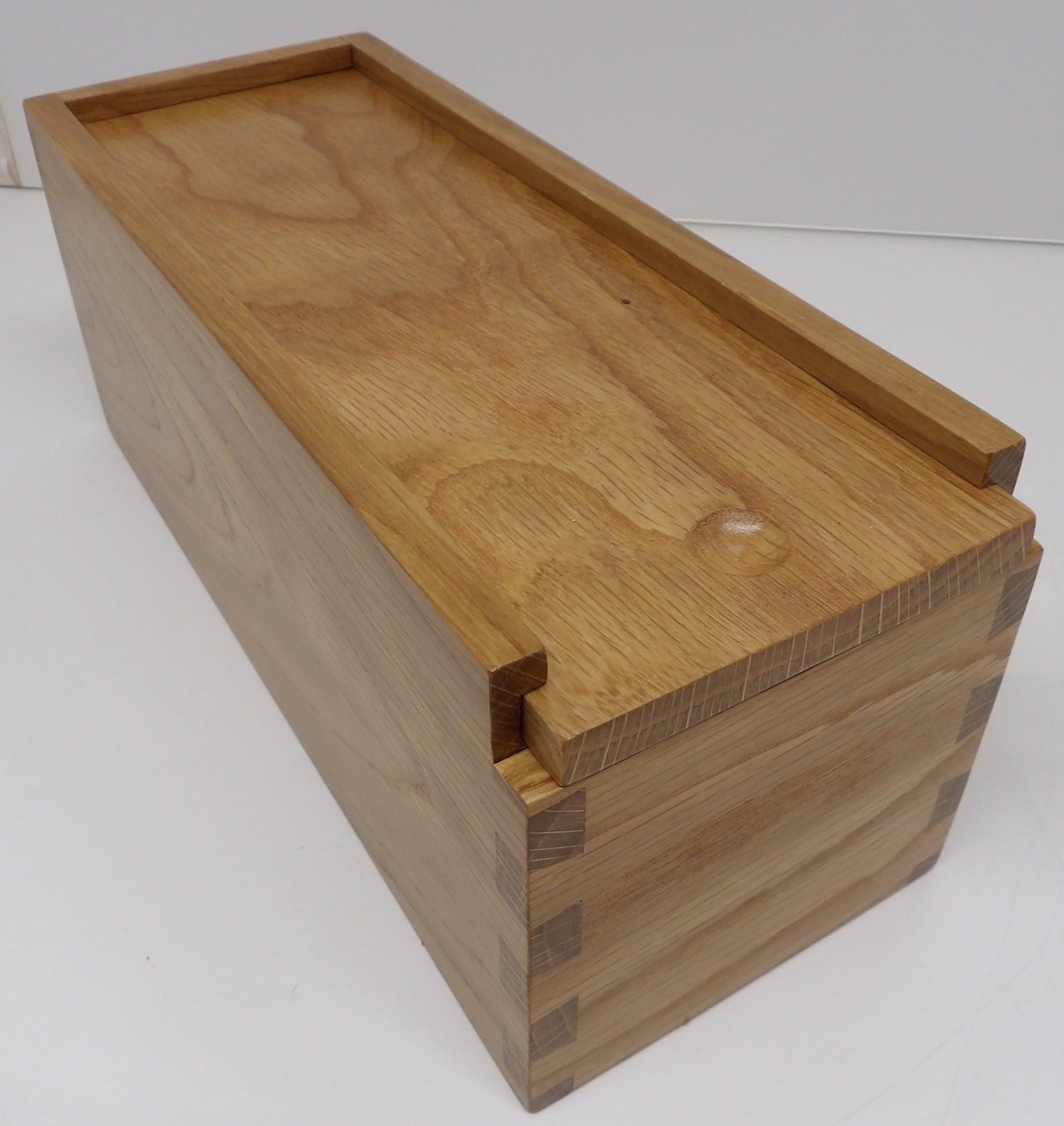 Oak Sliding Top Box. Made of Re-purposed Wood. - Etsy