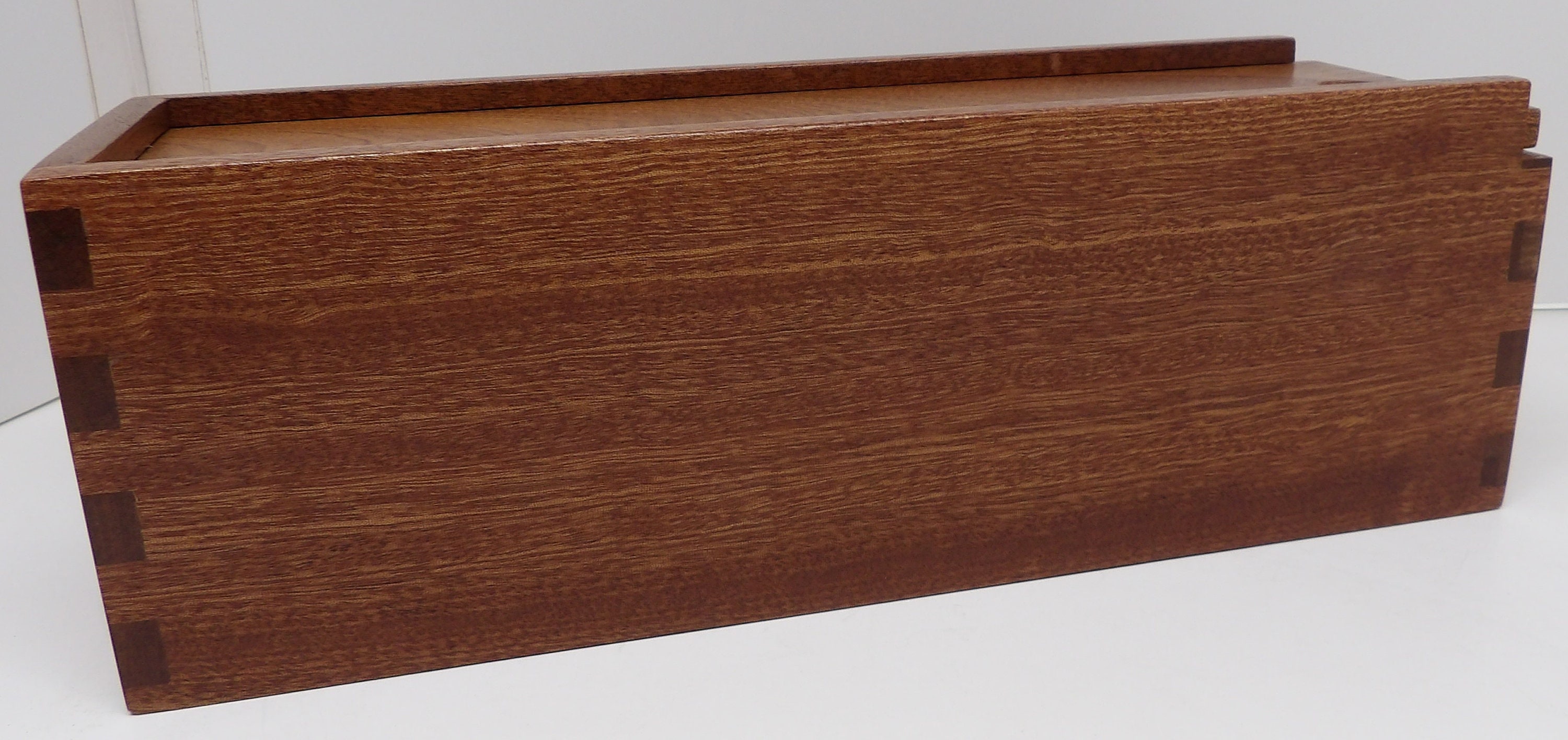 Sapele Sliding Top Box Made of Re-purposed Wood. - Etsy