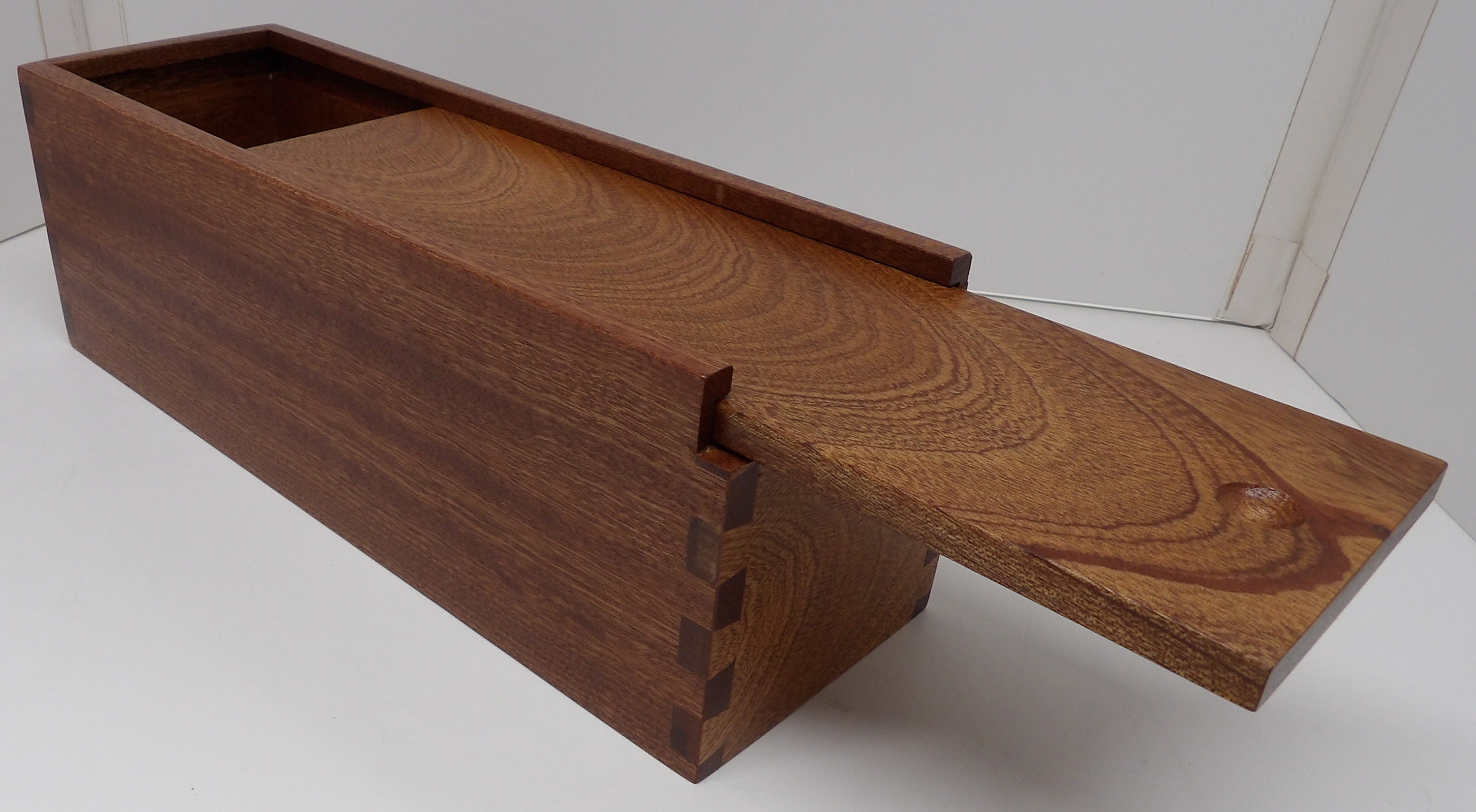 Sapele Sliding Top Box Made of Re-purposed Wood. - Etsy