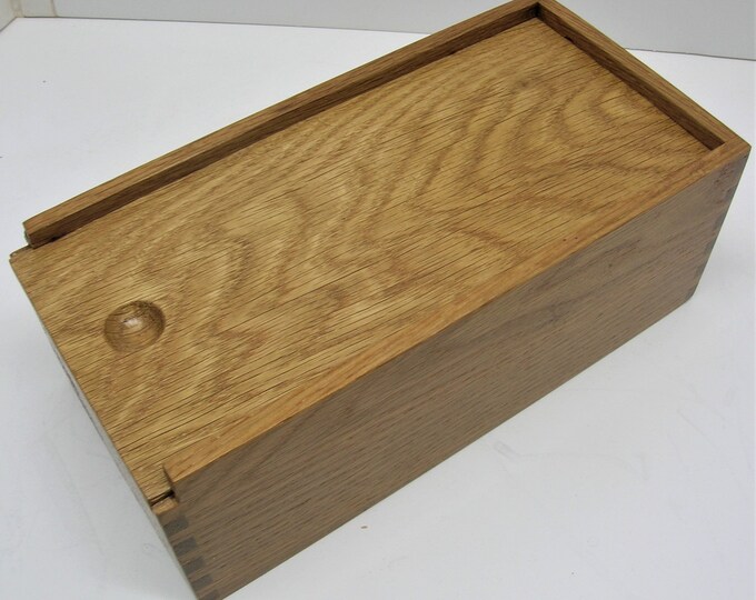 Wooden Sliding Top Box With Dovetail Joinery and Flocking - Etsy