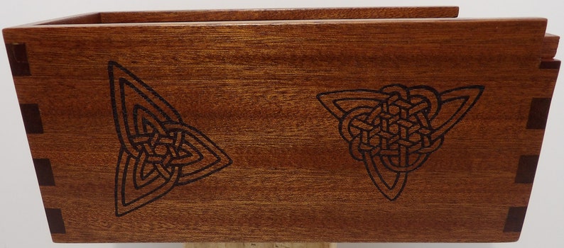 Wizard With Celtic Symbols, Sliding Top Box and Dovetailed Joinery. - Etsy