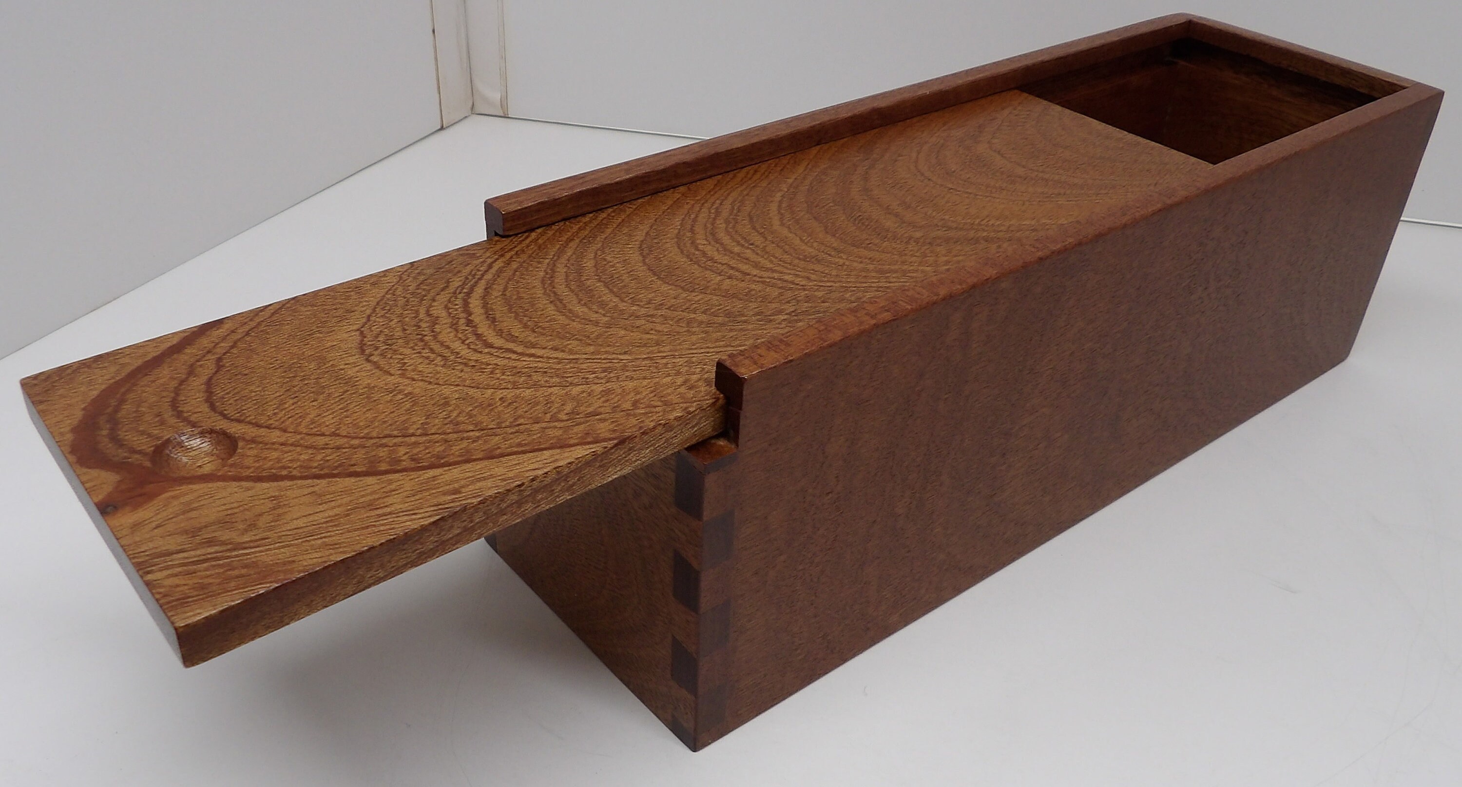 Sapele Sliding Top Box Made of Re-purposed Wood. - Etsy