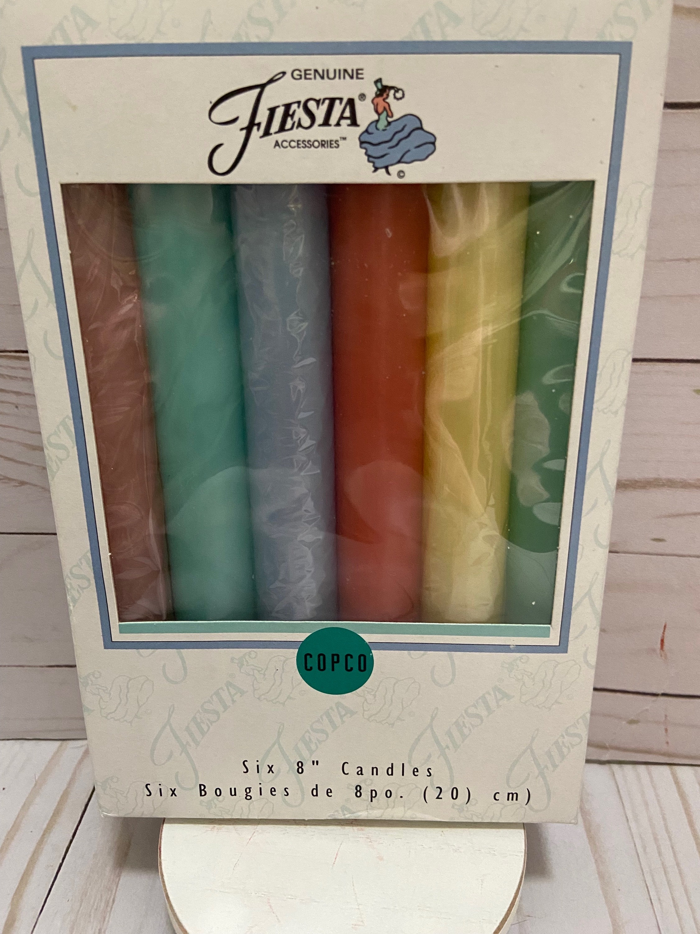 Vintage 90s Fiesta Fiestaware Go Along Rare Set of Six 8 Candles NOS by ...