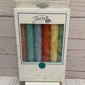 Vintage 90s Fiesta Fiestaware Go Along Rare Set of Six 8 Candles NOS by ...