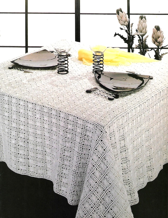 Vintage Crochet PATTERN Tablecloth - Etsy