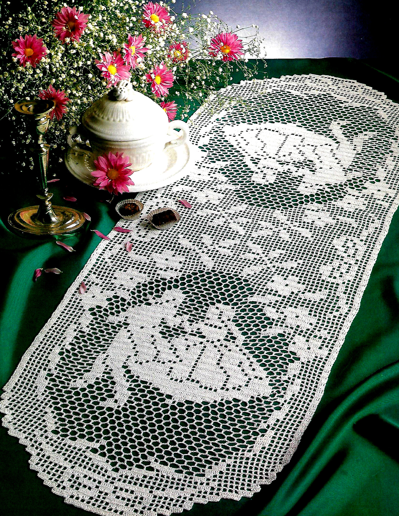 Vintage Crochet PATTERN Table Runner Filet Crochet Placemat - Etsy