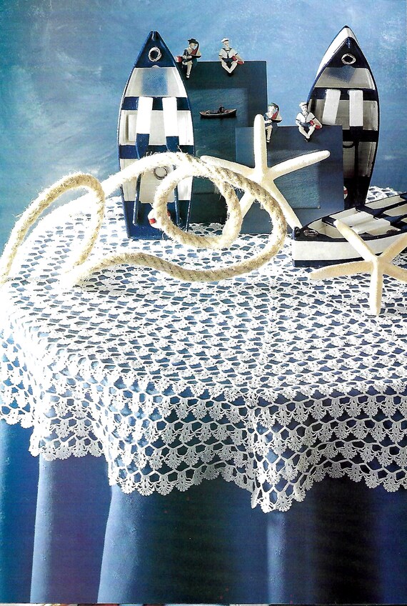 Vintage Crochet PATTERN Tablecloth | Etsy