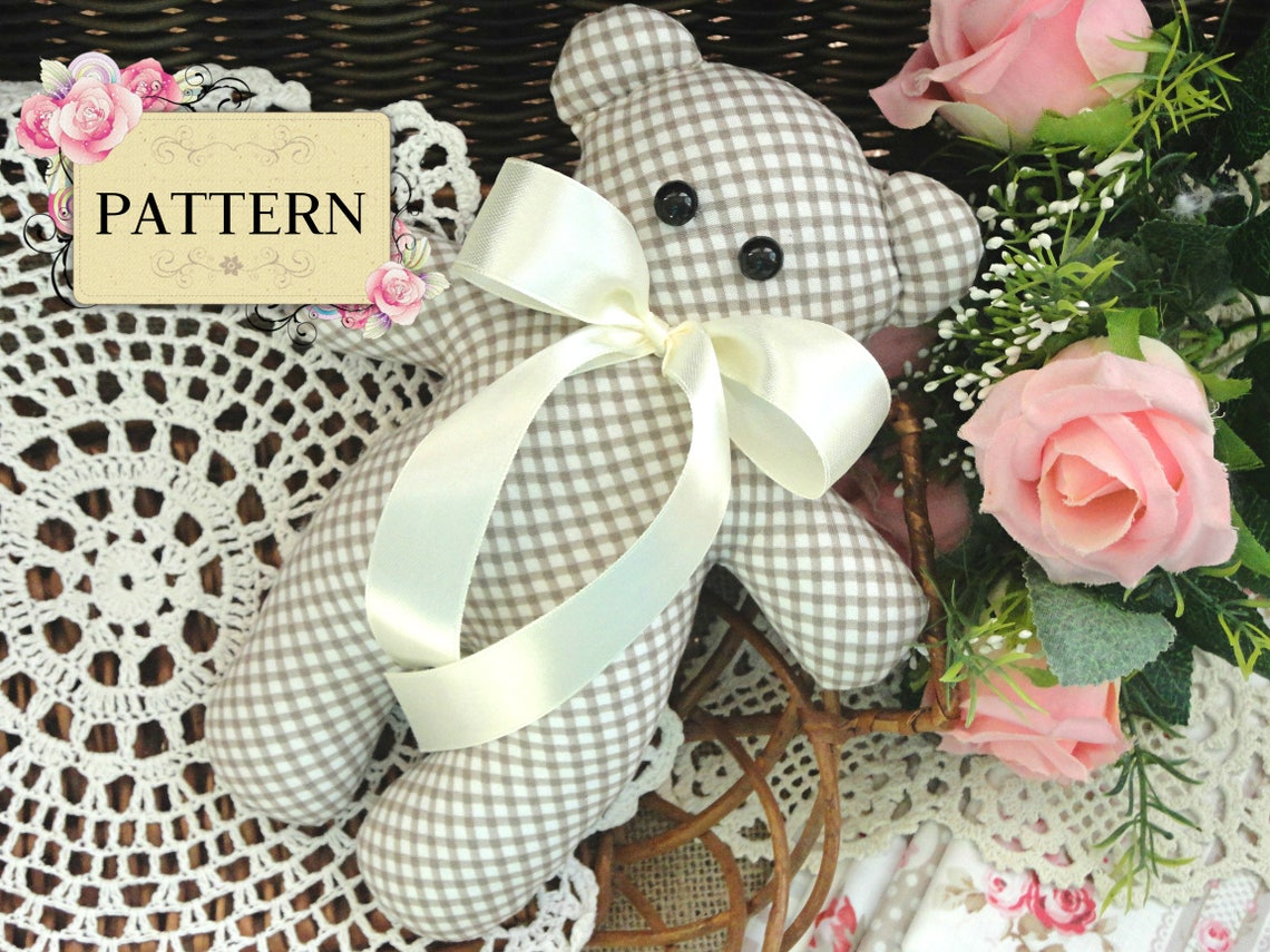 Sewing PATTERN Teddy Bear Stuffed Toy Pattern Baby Gift Soft - Etsy