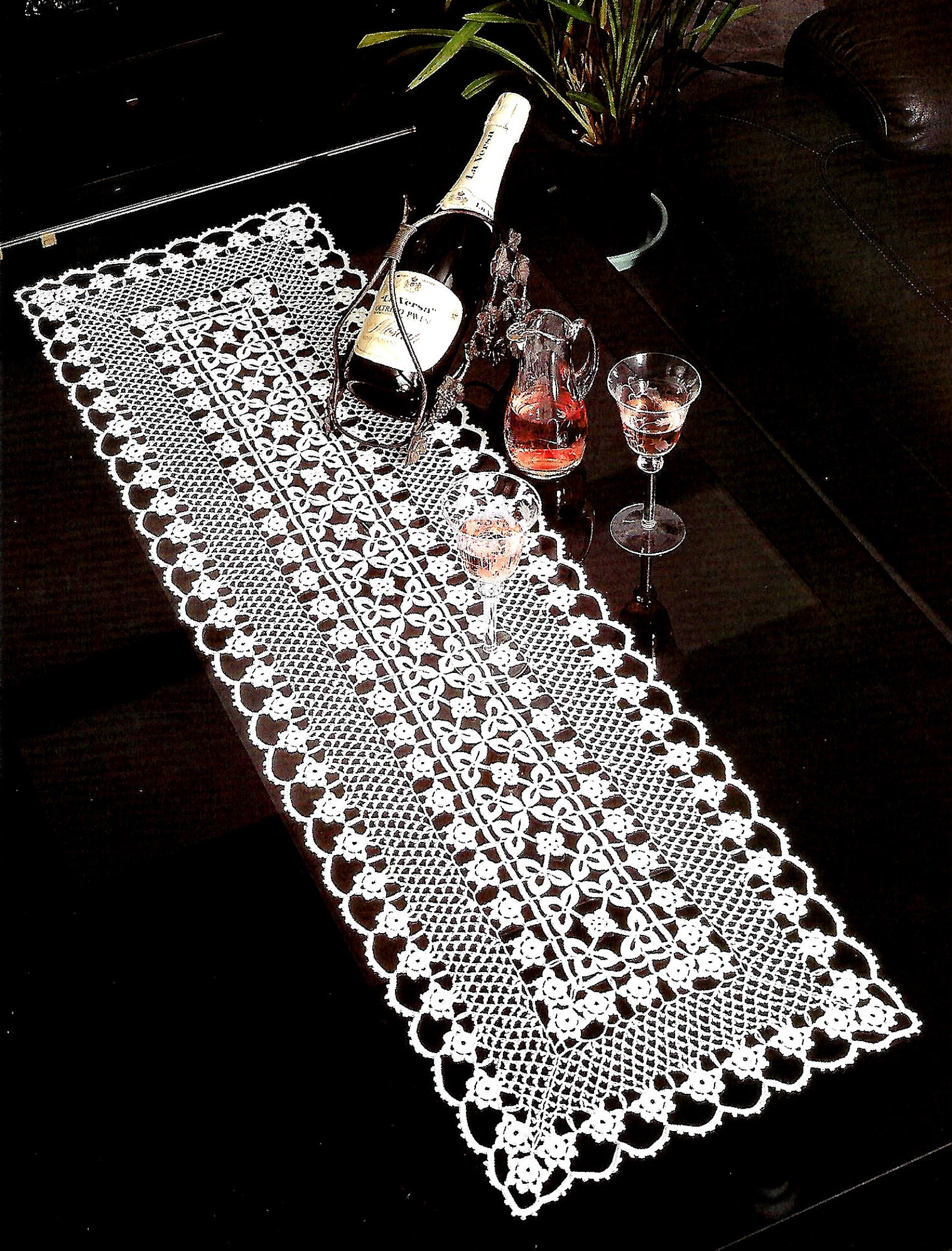 Vintage Crochet PATTERN Table Runner Crochet Placemat Crochet Table Mat ...