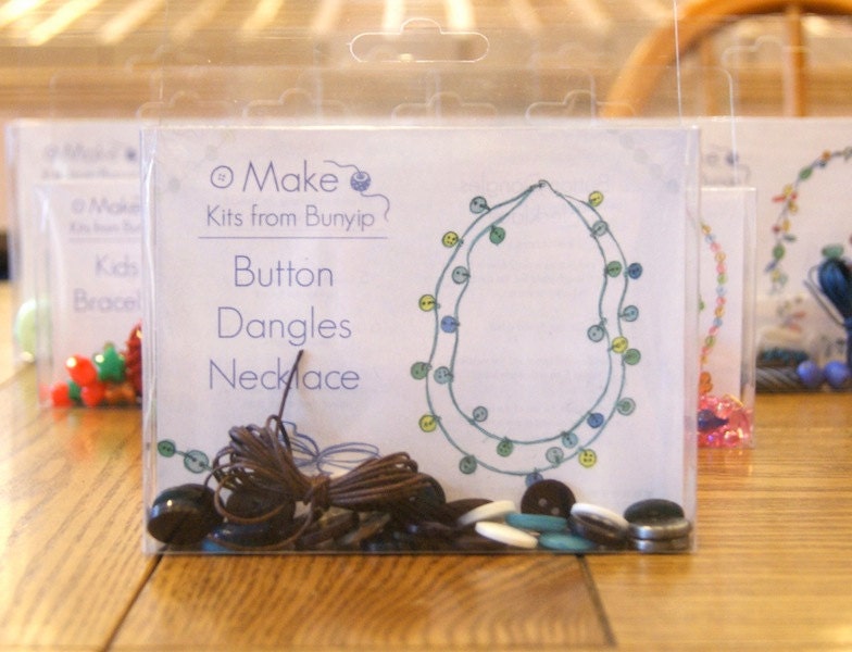 Button Dangles Necklace Jewellery Making Kit - Etsy
