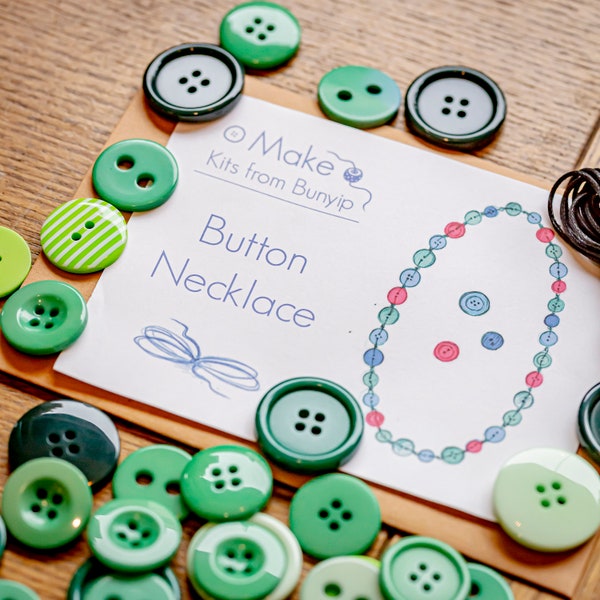 Button Necklace - Etsy